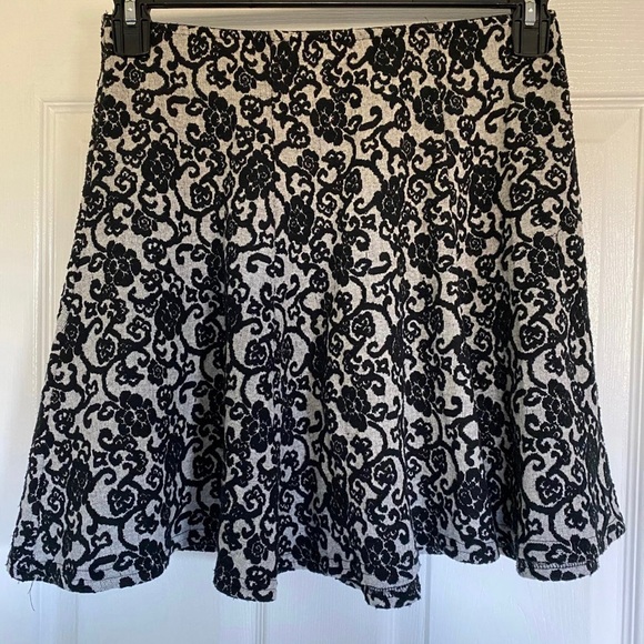 Vintage | Skirts | Vintage Light Gray Knit Skater Skirt By Ozone | Poshmark
